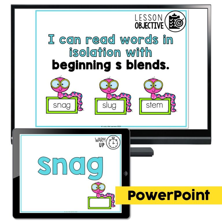 Lucky to Learn Phonics - Beginning S Blends - Teaching Slides Level 1 ...