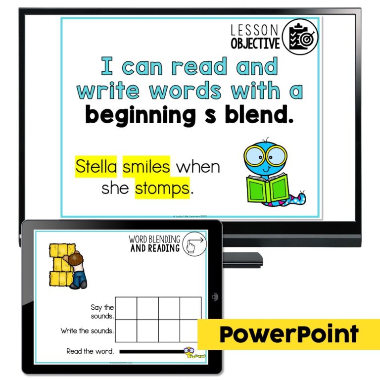 Lucky to Learn Phonics - Beginning S Blends - Teaching Slides Level 2 ...