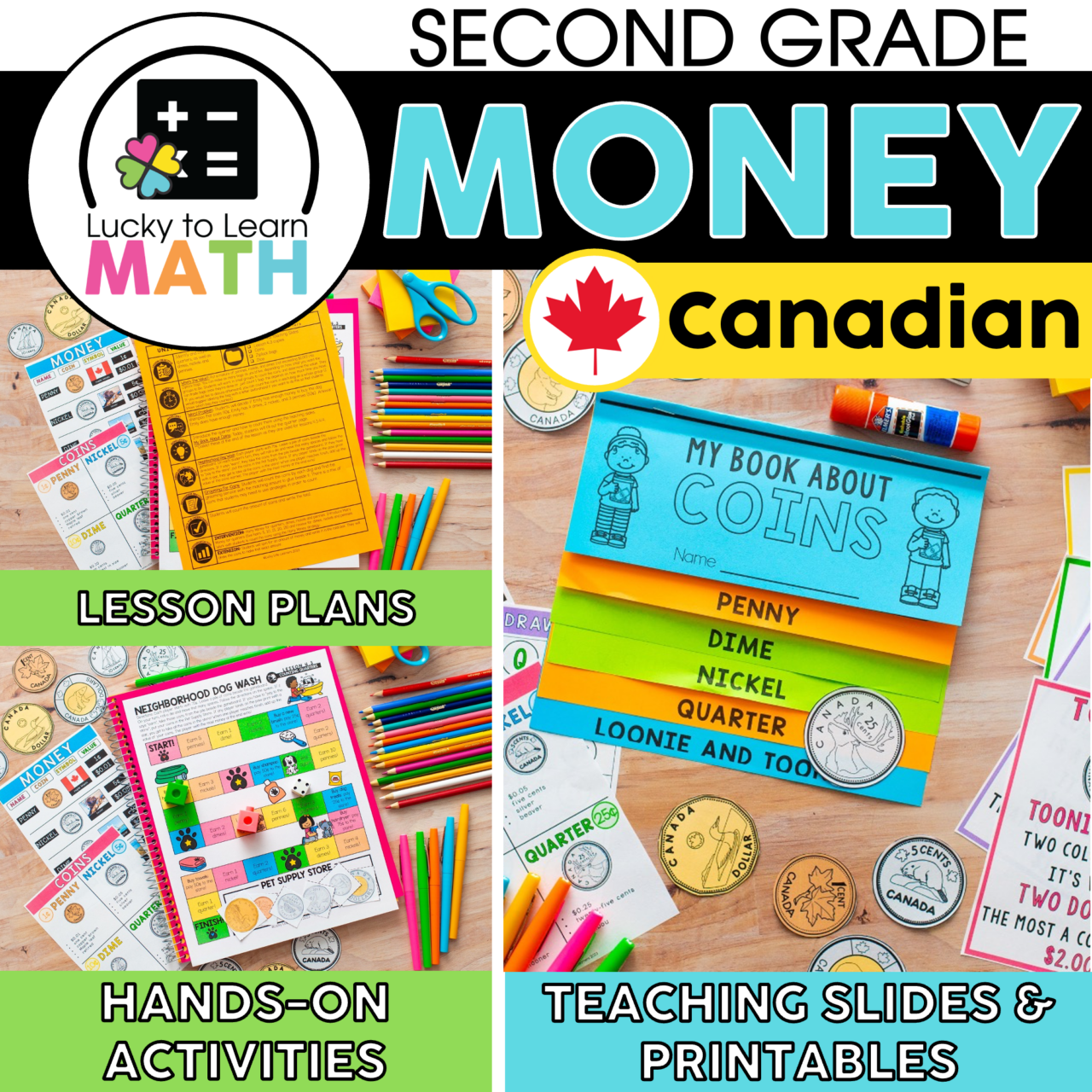 Canadian Money and Financial Literacy Math Unit - Lucky Little Learners