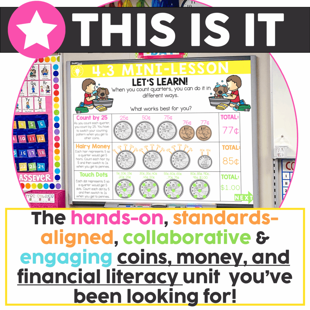 Canadian Money and Financial Literacy Math Unit - Lucky Little Learners