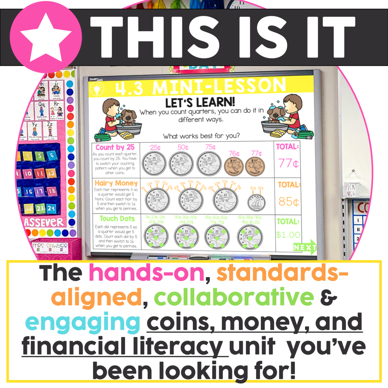 Canadian Money and Financial Literacy Math Unit - Lucky Little Learners