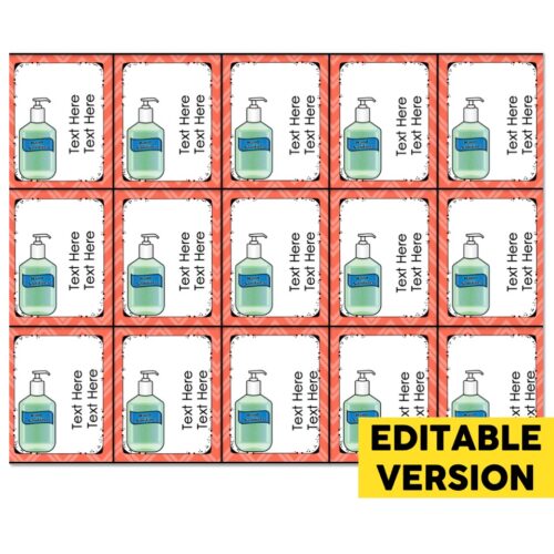 Editable - Brag Tags - School Images - Hand Sanitizer - Lucky Little ...
