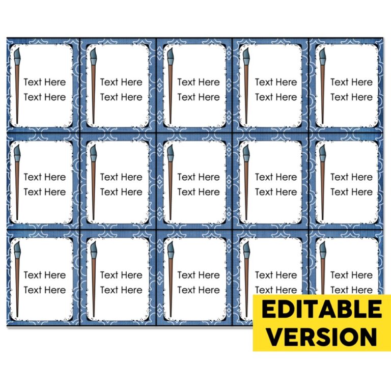 Editable - Brag Tags - School Images - Paintbrush - Lucky Little Learners