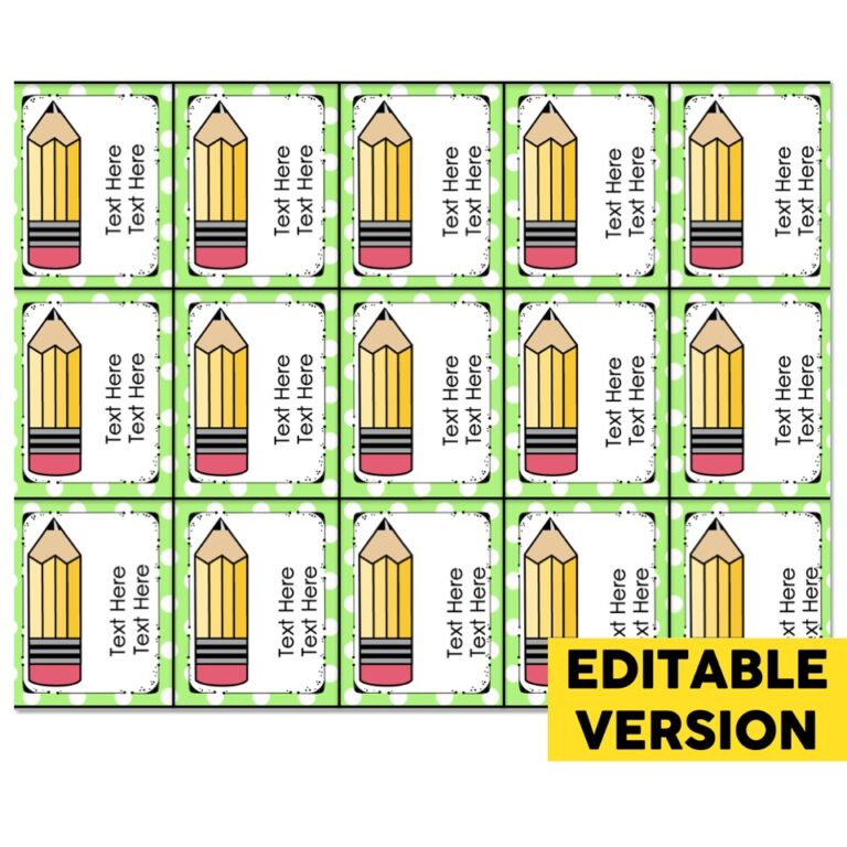 Editable - Brag Tags - School Images - Thick Pencil - Lucky Little Learners