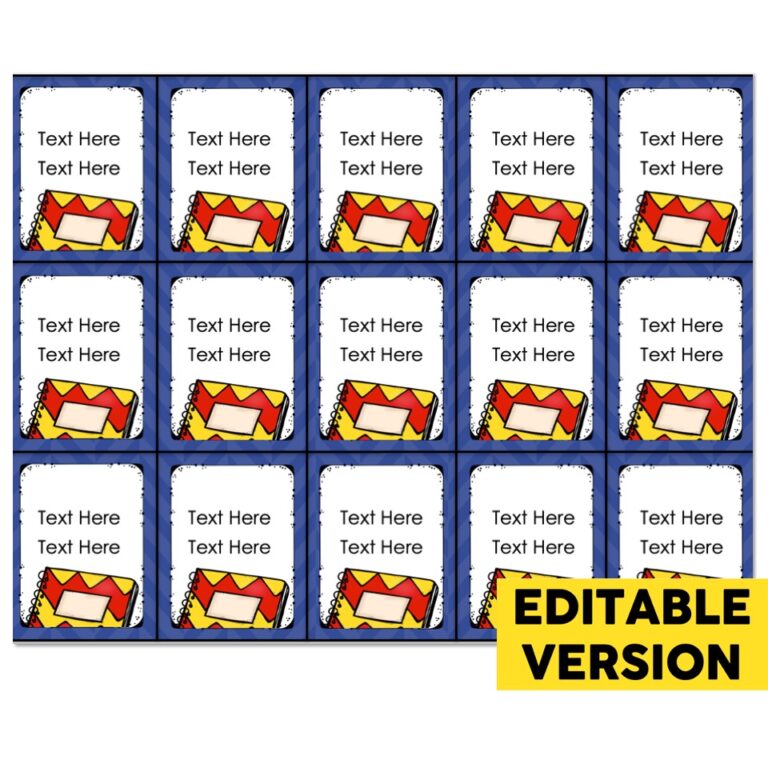 Editable - Brag Tags - School Images - Zig-Zag Notebook - Lucky Little ...