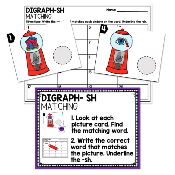 Lucky to Learn Phonics - Digraphs SH - 1st Grade Phonics Center ...
