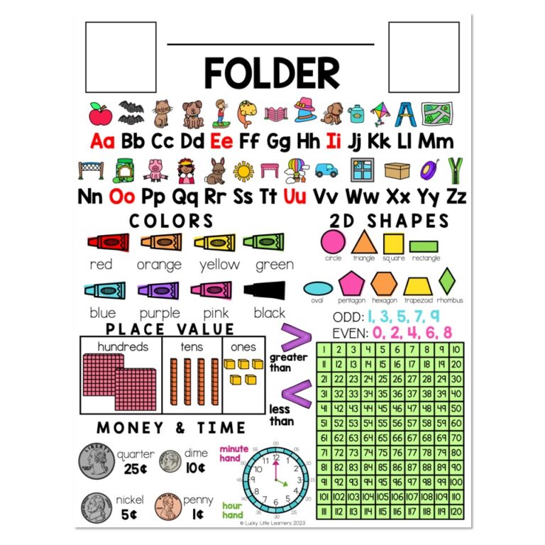 Student Helper Folder Cover - Lucky Little Learners