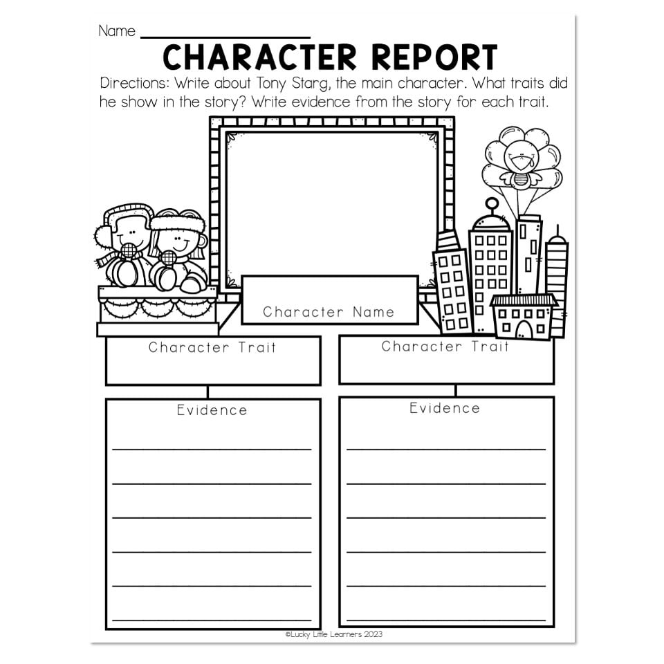 Character Traits Worksheet 2nd Grade My Character Traits