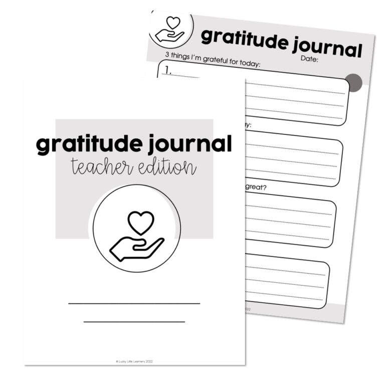 Gratitude Journal - Teacher Edition - Lucky Little Learners