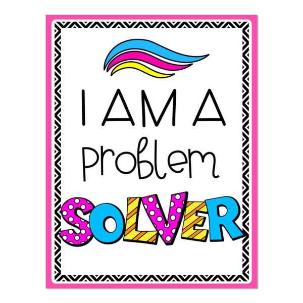 Growth Mindset Posters - I Am a Problem Solver - Lucky Little Learners