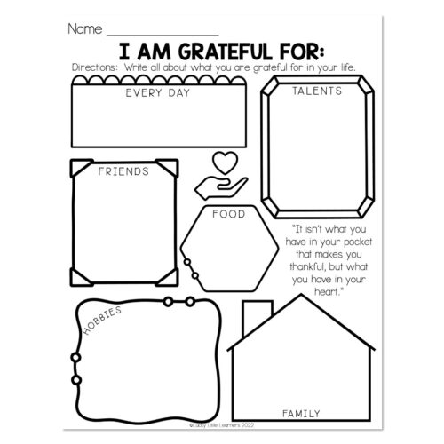 I Am Grateful For Worksheet Lucky Little Learners I Am Grateful For Worksheet Lucky Little Learners