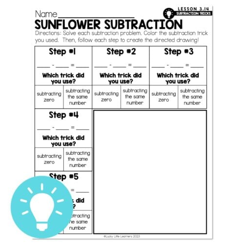 Lucky to Learn Math - 1st Grade - Lesson 3.14 - Subtraction Tricks ...