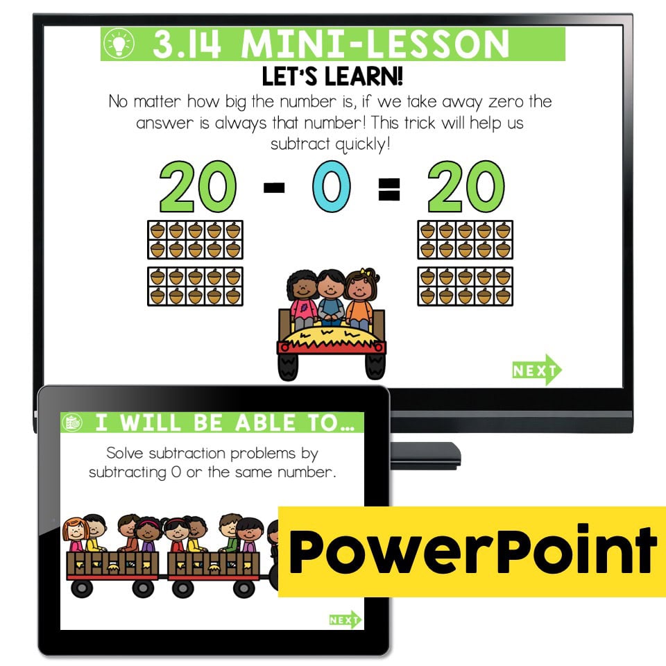 Lucky to Learn Math - 1st Grade - Lesson 3.14 - Subtraction Tricks ...