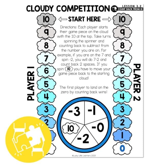 Lucky to Learn Math - 1st Grade - Lesson 3.2 - Count Back From 10 ...