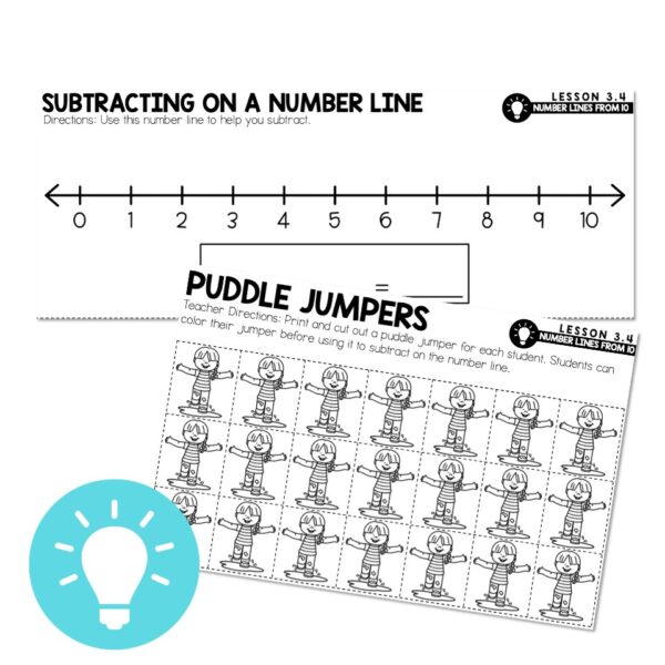 Lucky to Learn Math - 1st Grade - Lesson 3.4 - Subtract from 10 with ...