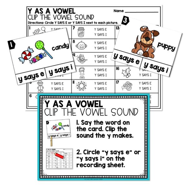 Lucky to Learn Phonics - Jobs of Y - 2nd Grade Phonics Center - Clip ...