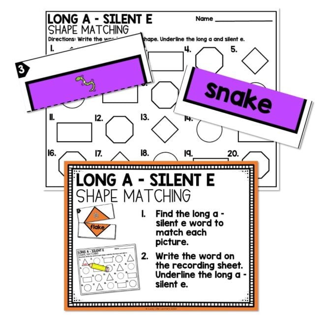 Lucky to Learn Phonics - Silent E - Long A - 2nd Grade Phonics Center ...