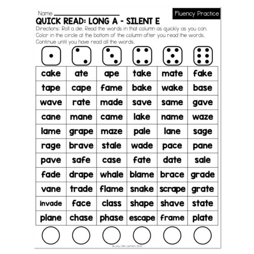 Lucky to Learn Phonics - Silent E - Long A - Quick Read Fluency ...