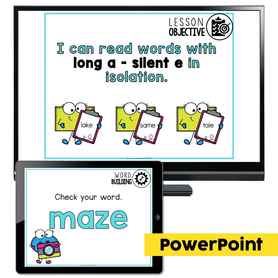 Lucky to Learn Phonics - Silent E - Long A - Teaching Slides Level 1 ...