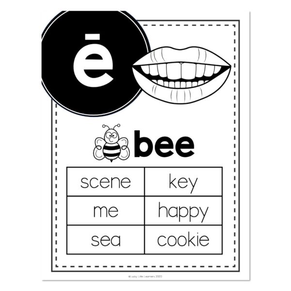 Lucky to Learn Phonics - Silent E - Long E - Phoneme Poster - Lucky ...