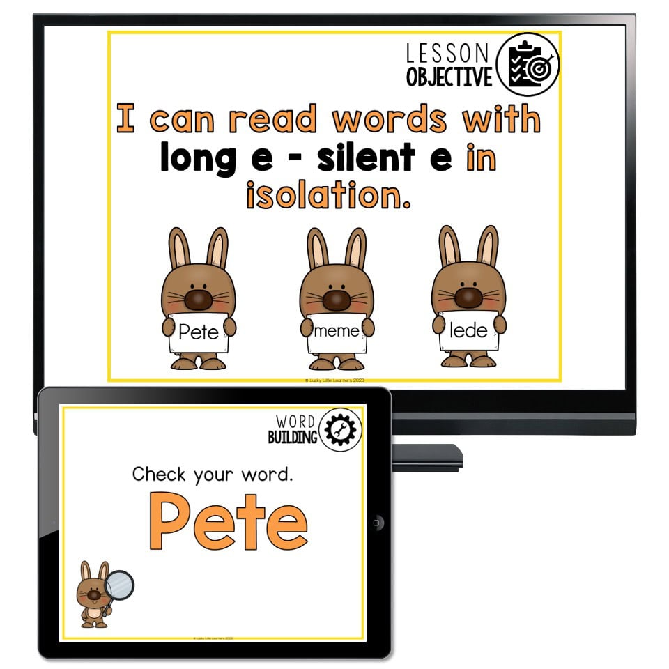 Lucky to Learn Phonics - Silent E - Long E and Jobs of Y - Teaching ...