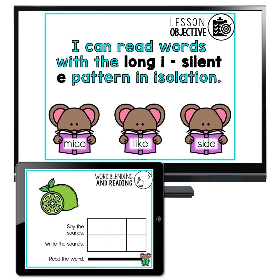 Lucky to Learn Phonics - Silent E - Long I - Teaching Slides Level 1 ...