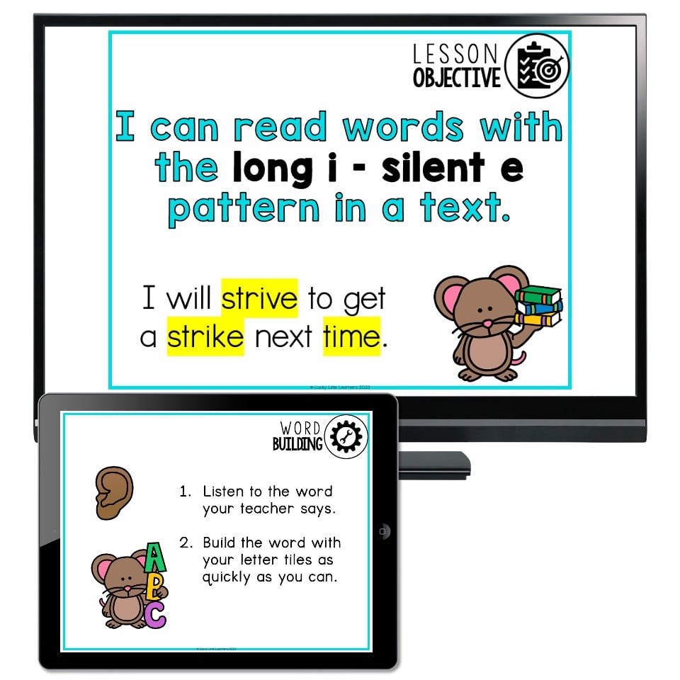 Lucky to Learn Phonics - Silent E - Long I - Teaching Slides Level 2 ...