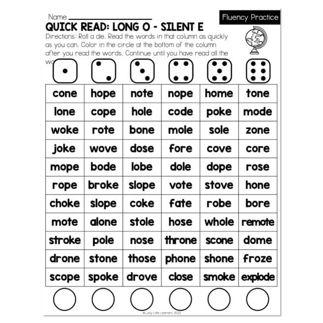 Lucky to Learn Phonics - Silent E - Long O - Quick Read Fluency ...