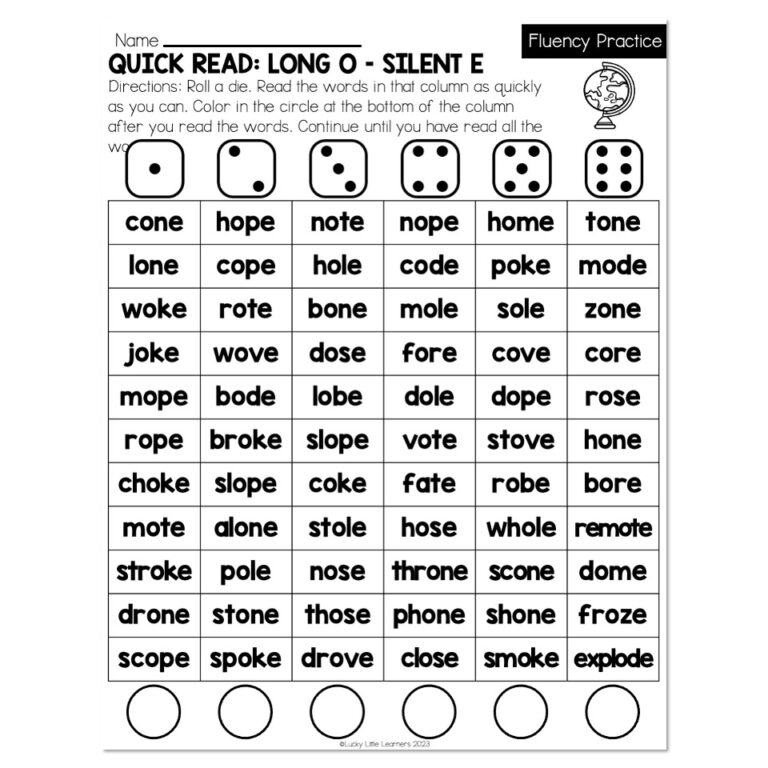 Lucky to Learn Phonics - Silent E - Long O - Quick Read Fluency ...