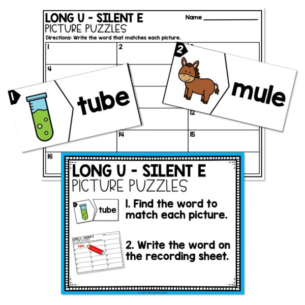 Lucky to Learn Phonics - Silent E - Long U - 1st Grade Phonics Center ...