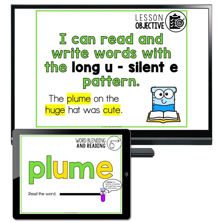 Lucky to Learn Phonics - Silent E - Long U - Teaching Slides Level 2 ...