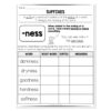 Multisyllable Words Book - Suffixes - NESS - Explanation and Meaning ...