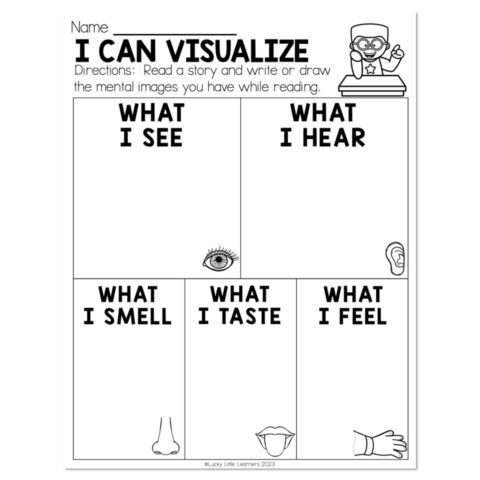 Reading Graphic Organizer - Visualize - Lucky Little Learners