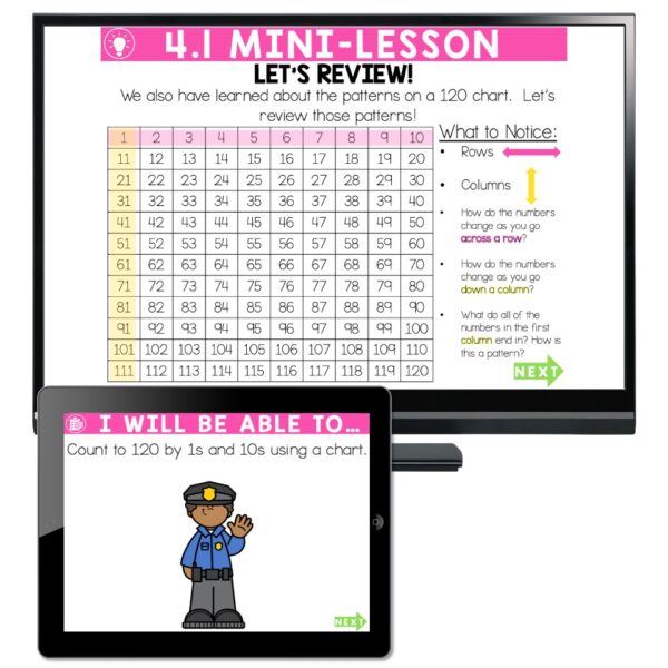 Lucky to Learn Math - 1st Grade - Lesson 4.1 - Counting by 1s and 10s ...
