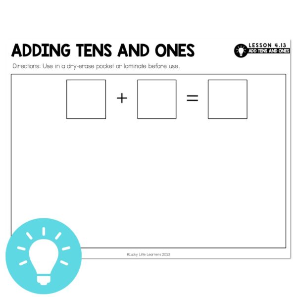 Lucky to Learn Math - 1st Grade - Lesson 4.13 - Add Tens and Ones to a ...