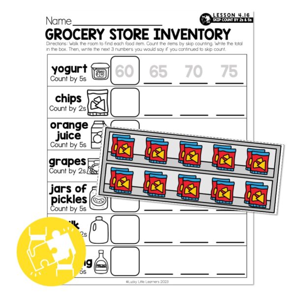 Lucky to Learn Math - 1st Grade - Lesson 4.16 - Skip Count by 2s and 5s ...