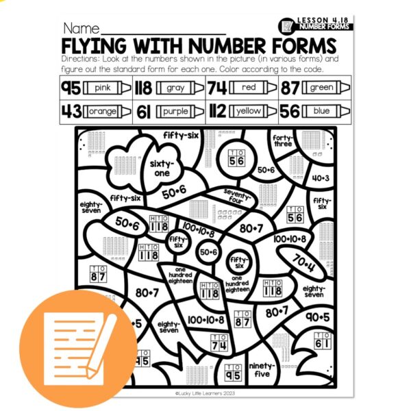 Lucky to Learn Math - 1st Grade - Lesson 4.18 - Represent Numbers in a ...