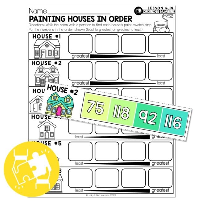 Lucky to Learn Math - 1st Grade - Lesson 4.19 - Ordering Numbers up to ...