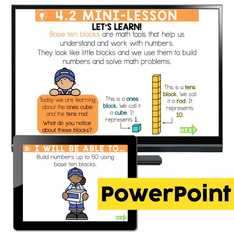 Lucky to Learn Math - 1st Grade - Lesson 4.2 - Build Numbers to 50 with ...