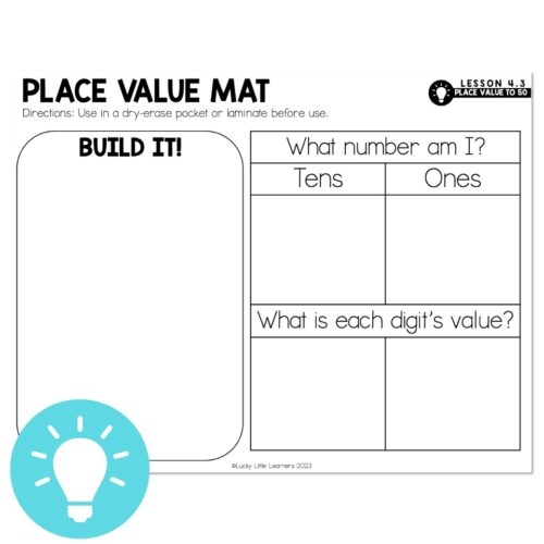 Lucky to Learn Math - 1st Grade - Lesson 4.3 - Represent Tens and Ones ...