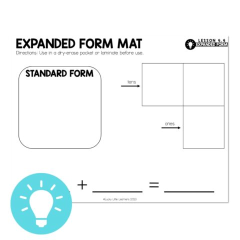 Lucky to Learn Math - 1st Grade - Lesson 4.4 - Standard and Expanded ...