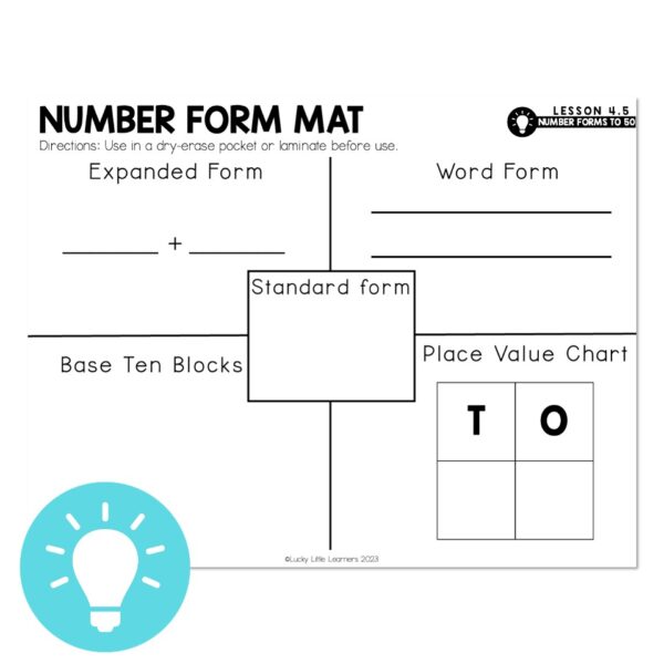 Lucky to Learn Math - 1st Grade - Lesson 4.5 - Read and Write Numbers ...