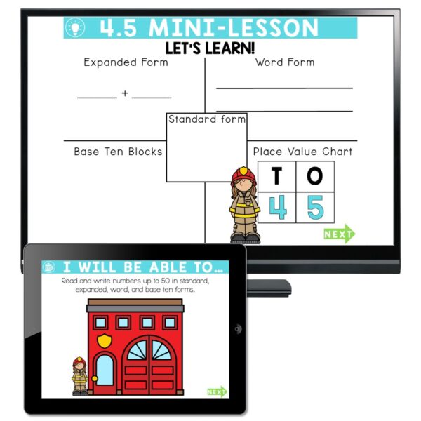 Lucky to Learn Math - 1st Grade - Lesson 4.5 - Read and Write Numbers ...
