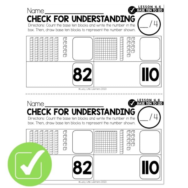 Lucky to Learn Math - 1st Grade - Lesson 4.6 - Build Numbers to 120 ...