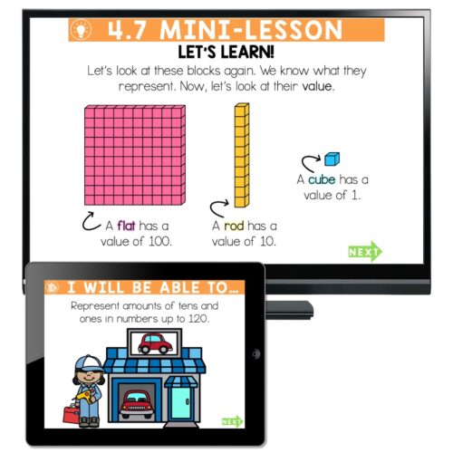 Lucky to Learn Math - 1st Grade - Lesson 4.7 - Represent Tens and Ones ...