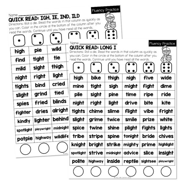 Lucky to Learn Phonics - Vowel Teams - Long I - Quick Read Fluency ...