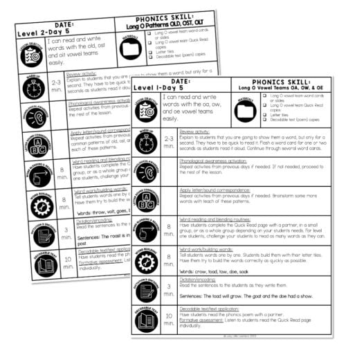 Lucky to Learn Phonics - Vowel Teams - Long O - Lesson Plans Day 5 ...