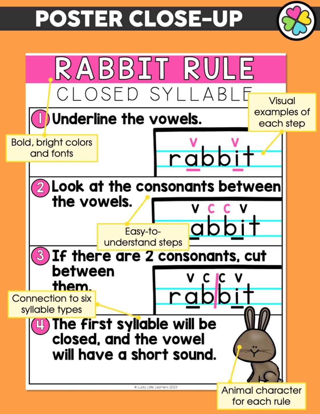 Multisyllable Words Book - Lucky Little Learners