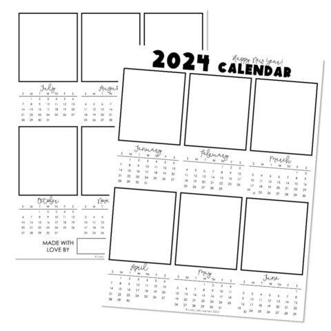 2024 Calendar Vertical - Lucky Little Learners