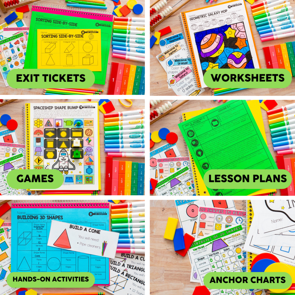 Geometry Shapes and Fractions Unit.. - Lucky Little Learners